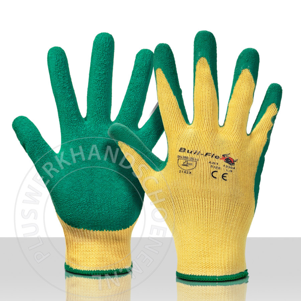 Bull-grip 10304 Werkhandschoen Groen/Geel - PlusWerkhandschoenen