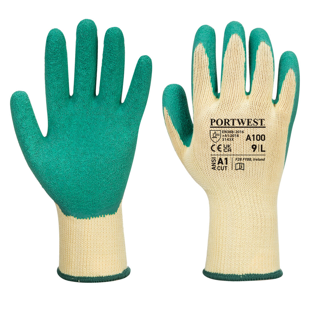 A100 Grip Glove Green - PlusWerkhandschoenen